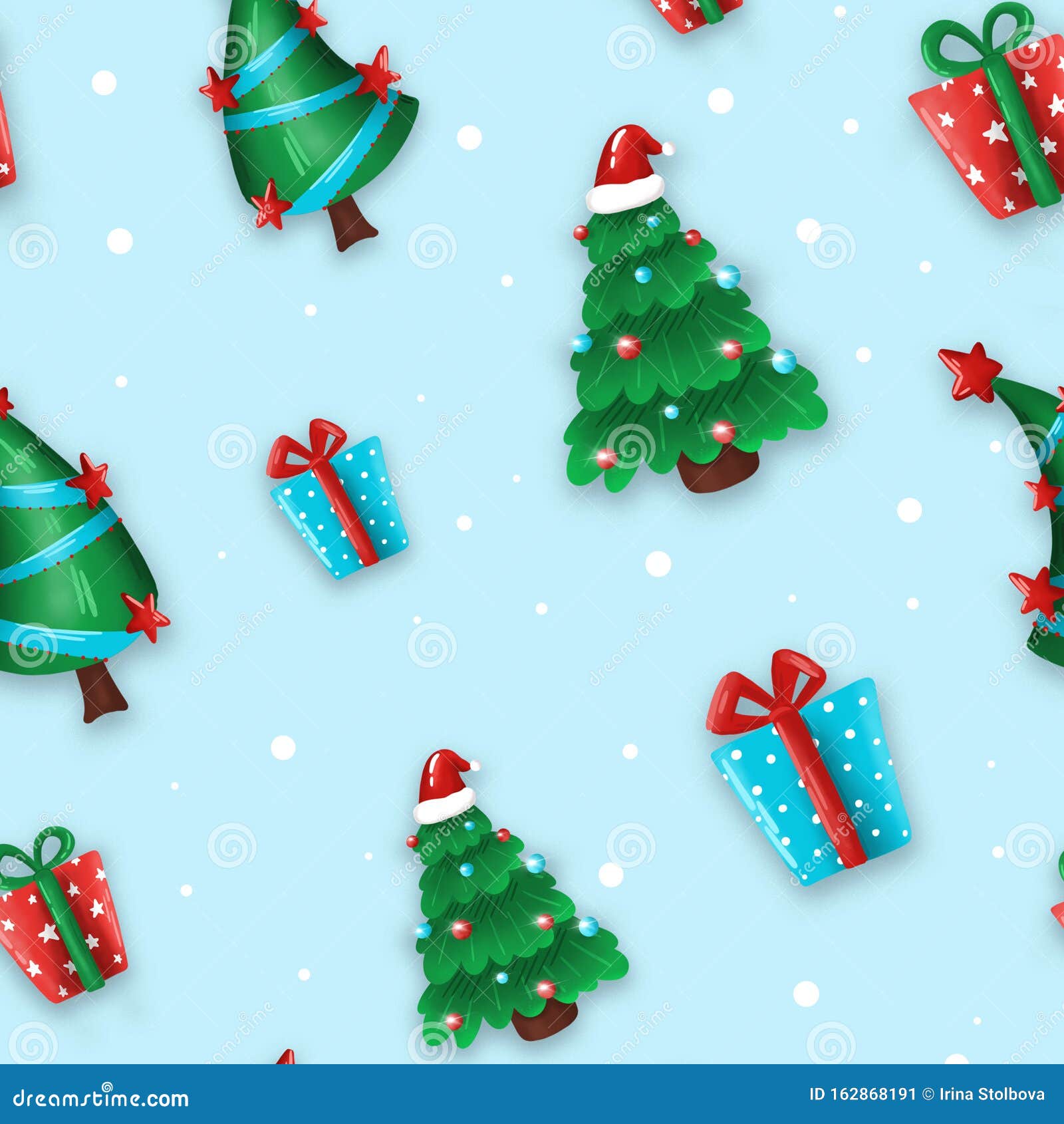 Pattern with New Year`s Christmas Texture. Raster. Stock Image - Image ...