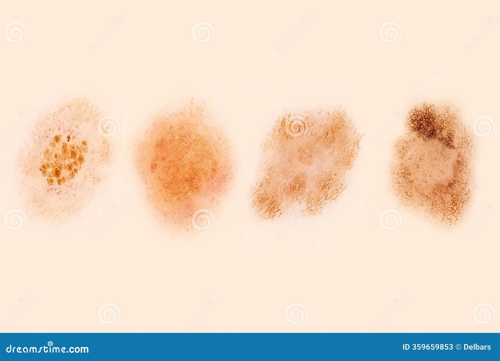 Pattern of Normal Pigmented Nevi. Dermatoscopy. Magnified 20 Times ...