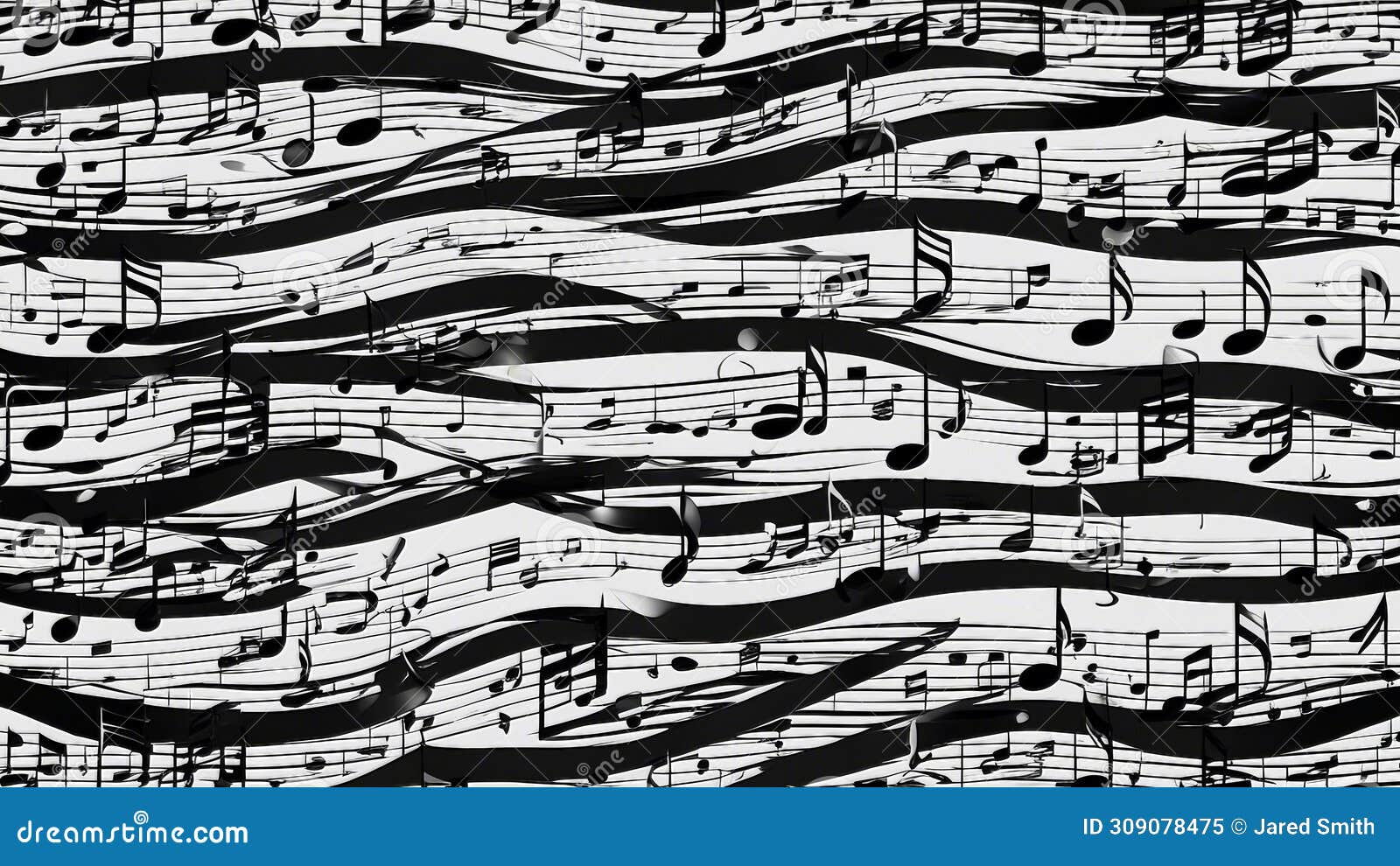 Pattern with Notes an Abstract Sheet Music Design Background with ...