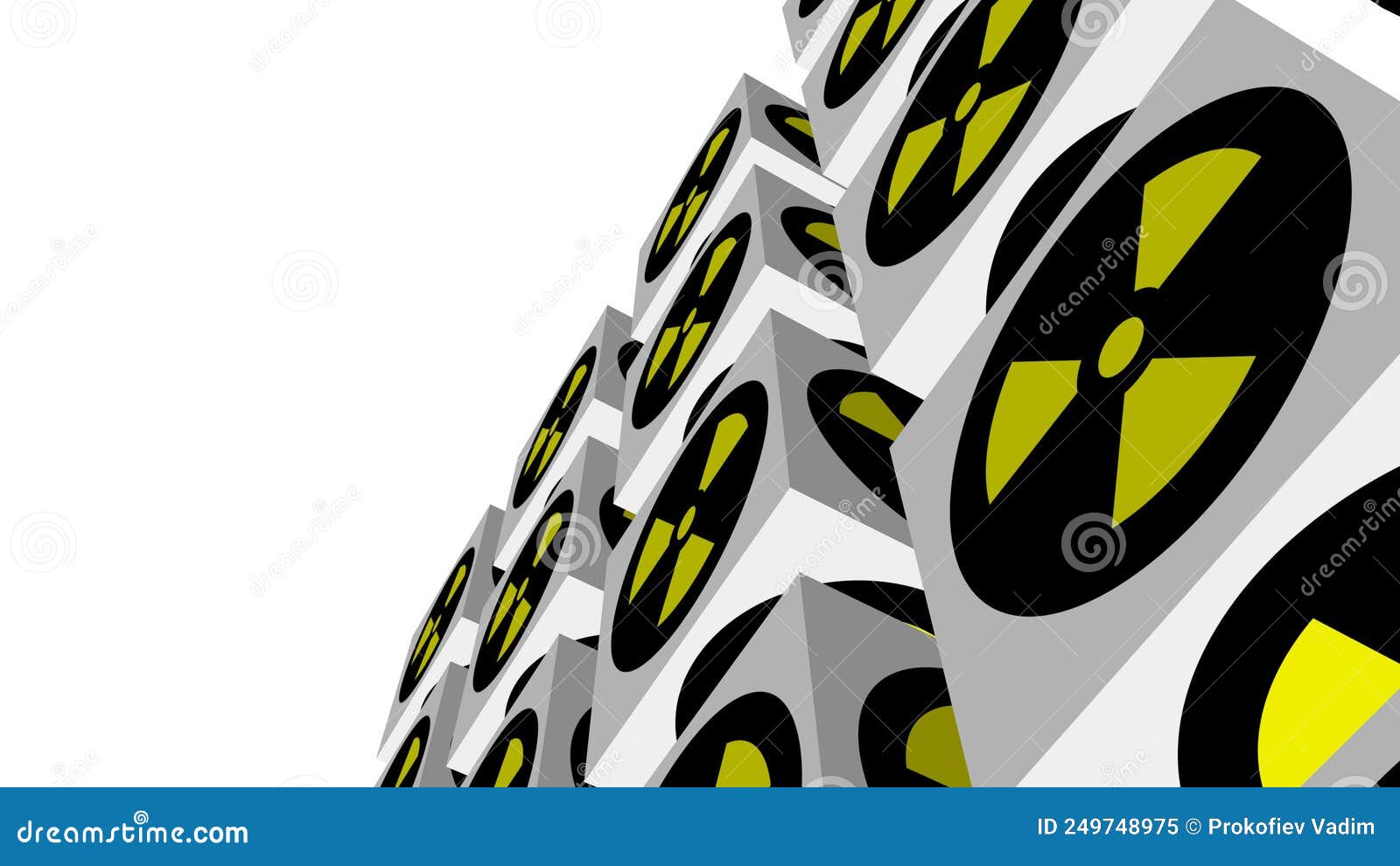 Pattern of Nuclear Danger Signs. Stock Illustration - Illustration of ...