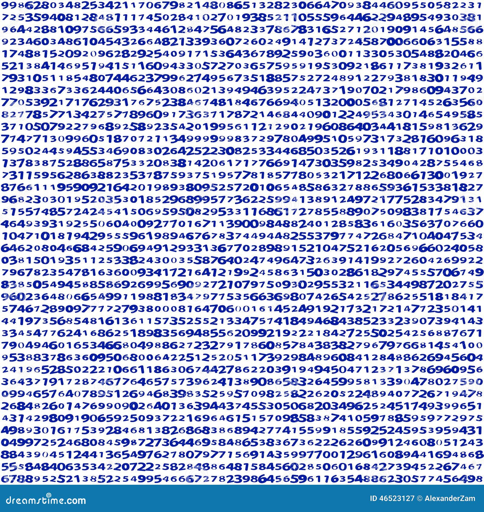 Pattern of numbers stock vector. Illustration of arithmetic - 46523127