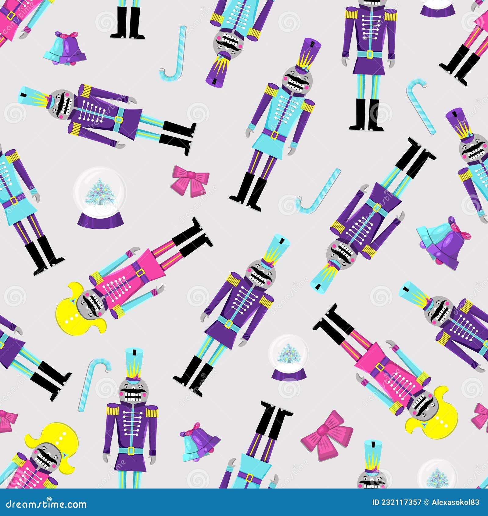 Pattern of Nutcrackers. Figures Symbols for Soldiers Stock Vector ...