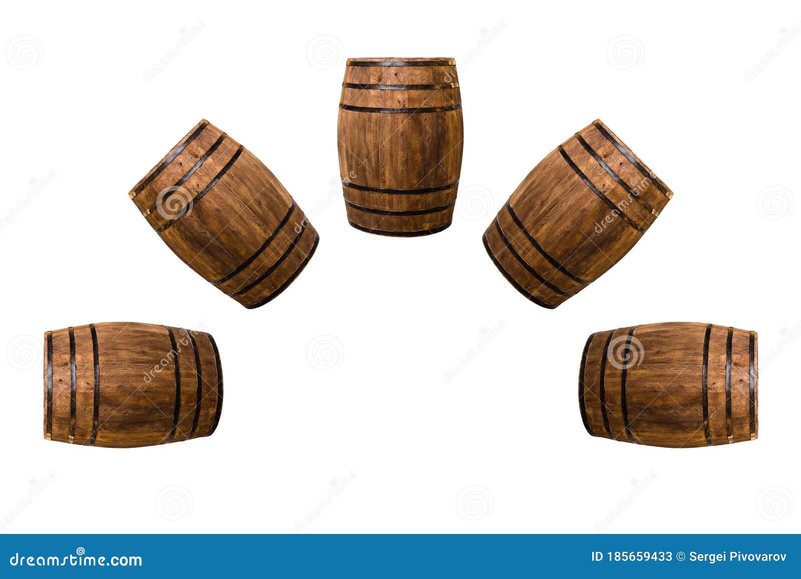 Pattern Oak Barrels Geometric Design Folded in a Semicircular Arch on ...