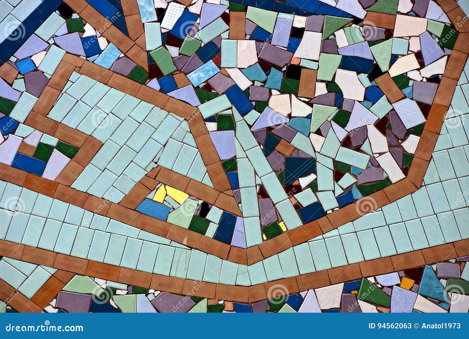 Pattern of Old Broken Tiles on the Wall Stock Image - Image of design ...