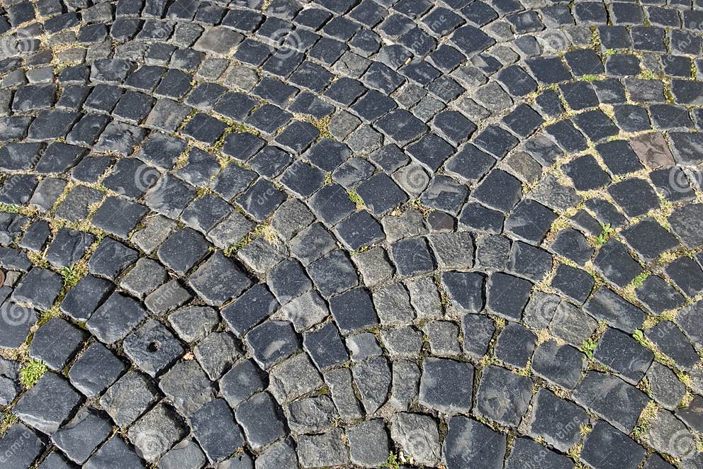 Pattern of Old Cobblestone Street Stock Photo - Image of cobblestone ...