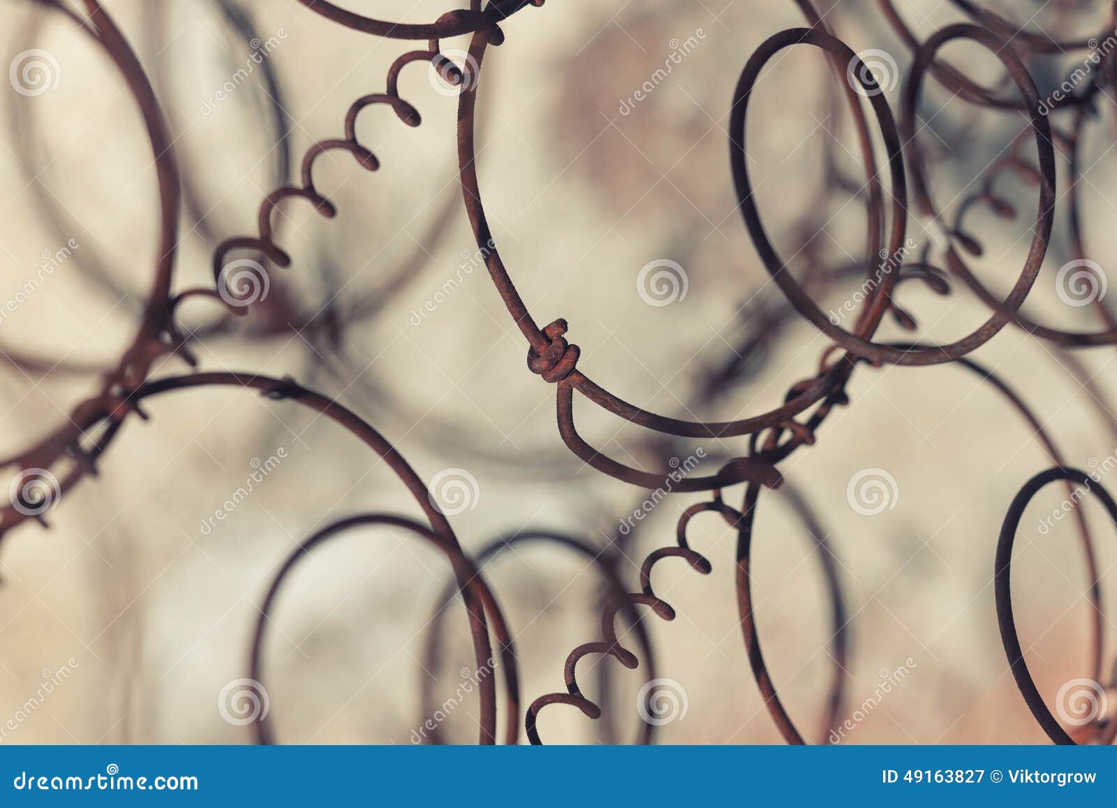 Pattern of Old Rusty Springs with a Knot Stock Image - Image of rusty ...