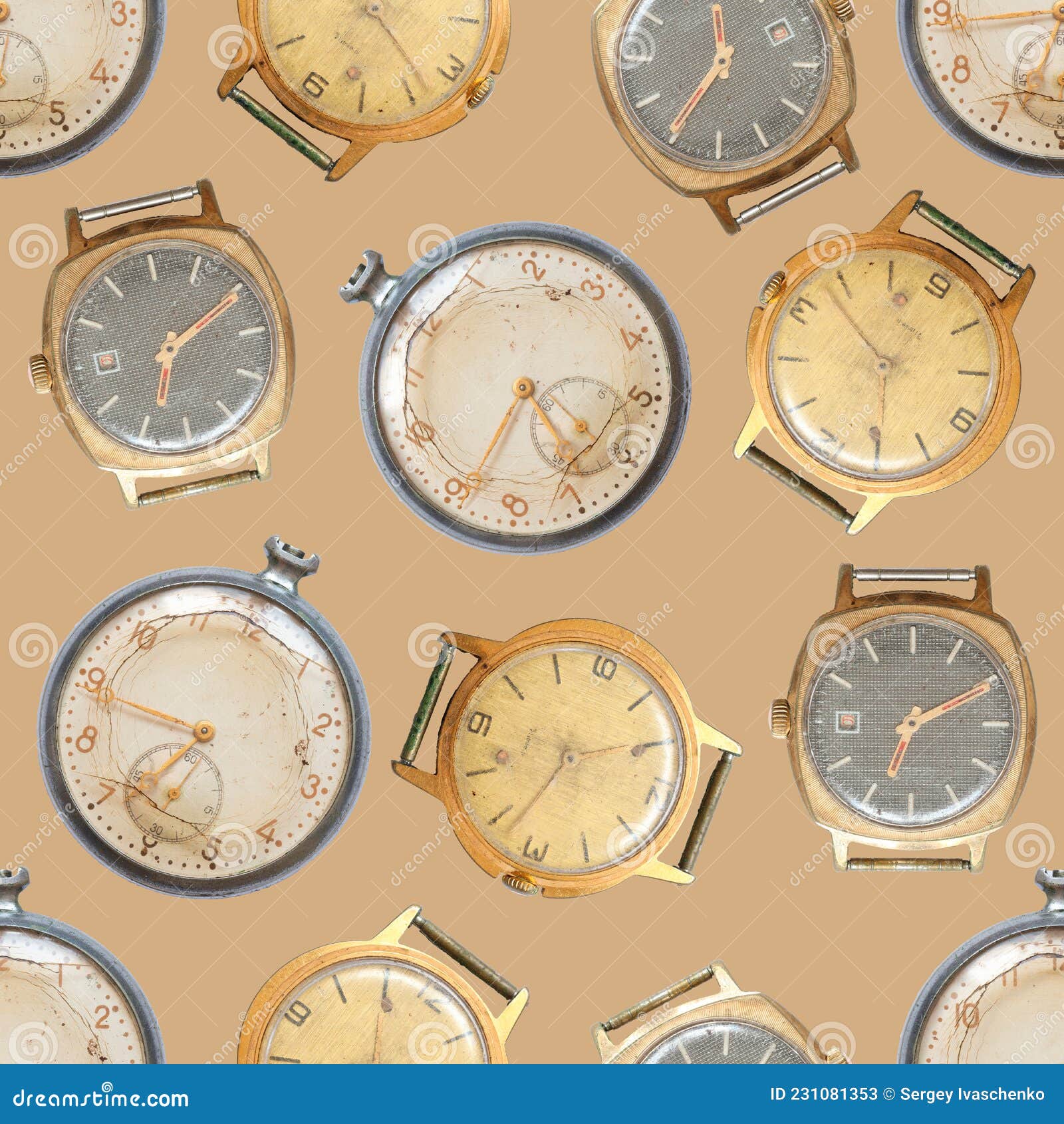 Pattern from old watches. stock image. Image of second - 231081353