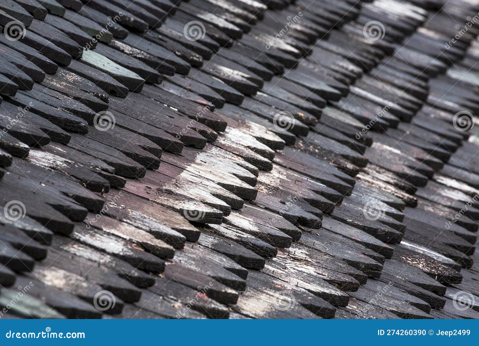 Pattern of old wood roof. stock photo. Image of pattern - 274260390
