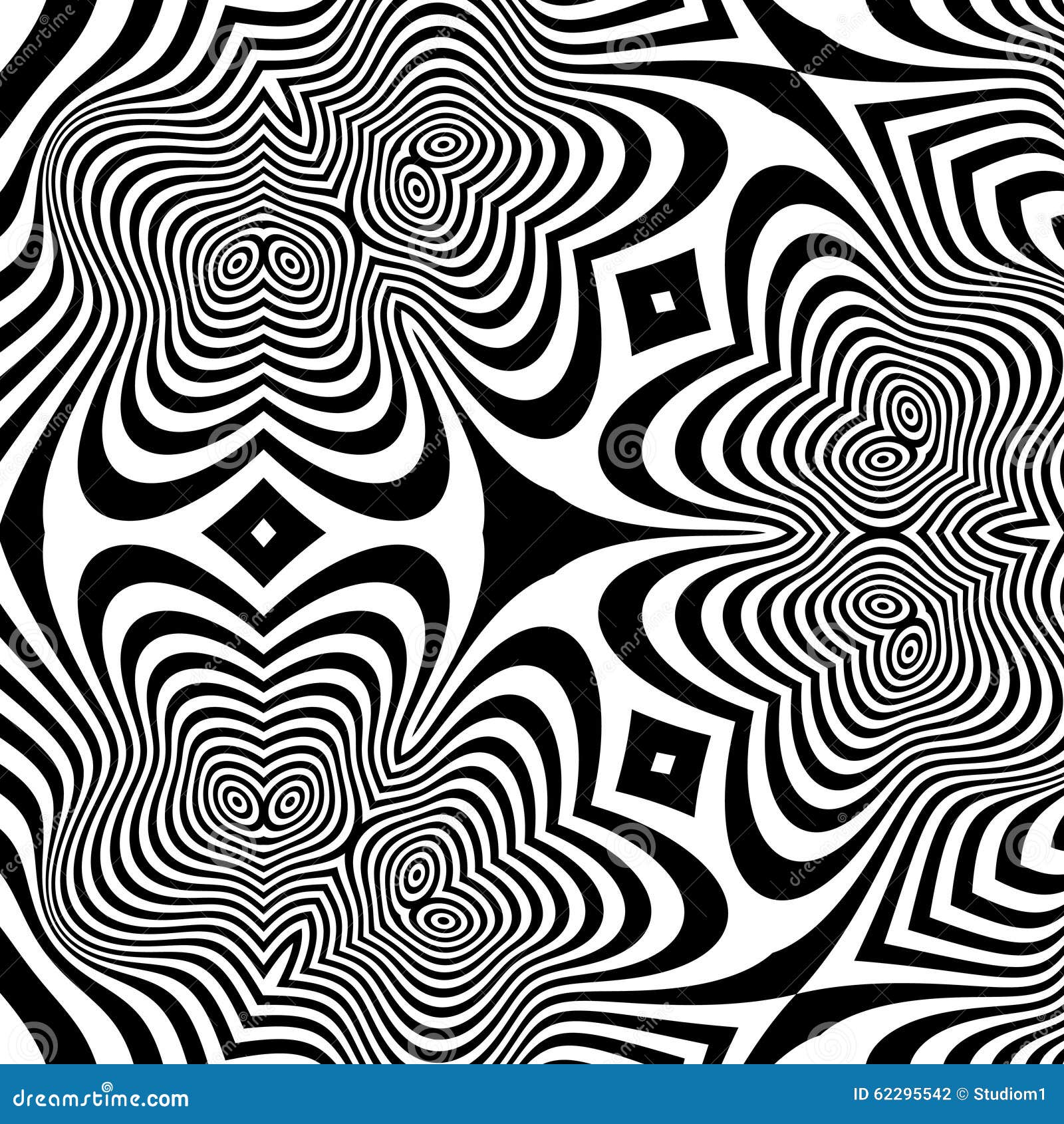 Pattern with Optical Illusion. Abstract Background. Optical Art Stock ...