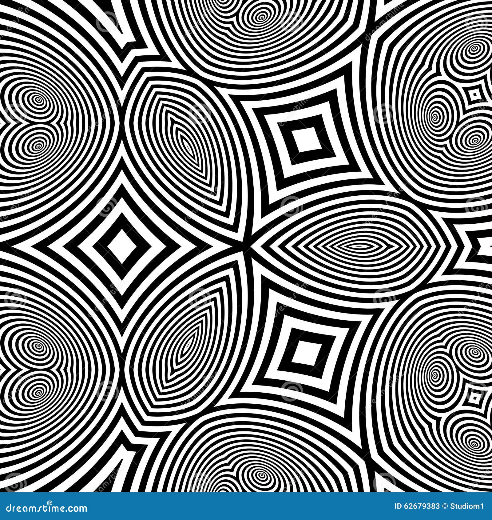 Pattern with Optical Illusion. Abstract Background. Optical Art Stock ...