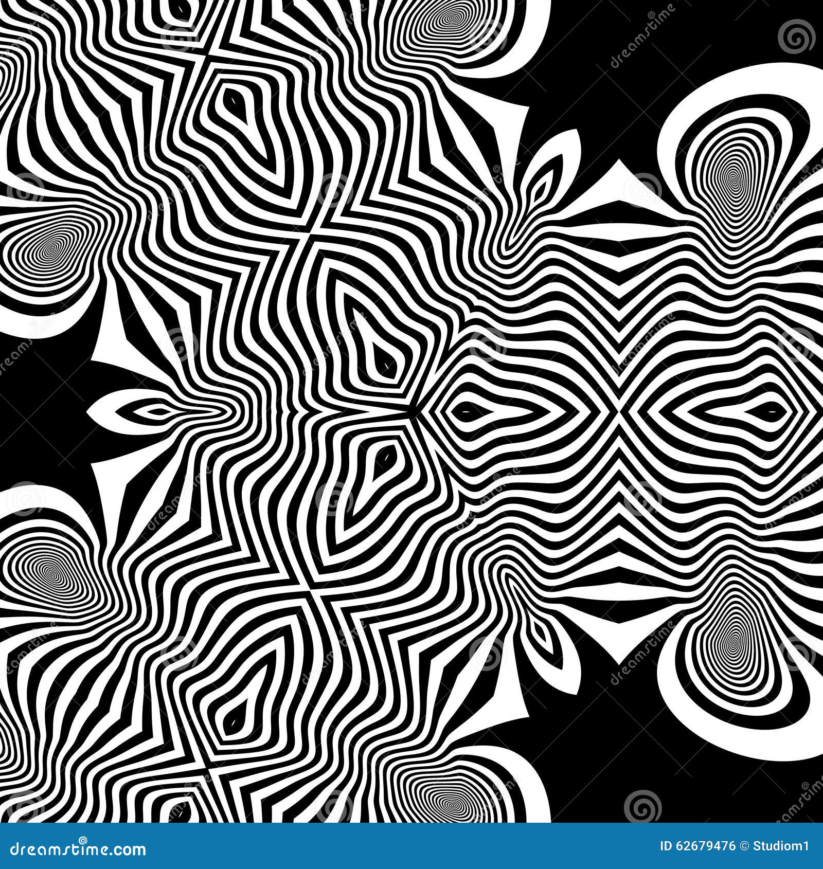 Pattern with Optical Illusion. Abstract Background. Optical Art Stock ...