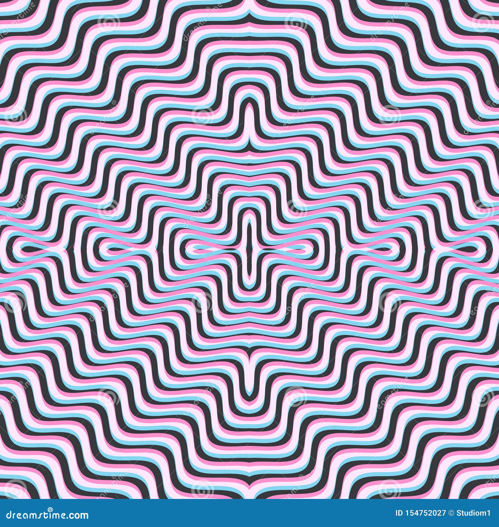 Pattern with Optical Illusion. Abstract Striped Background Stock Vector ...