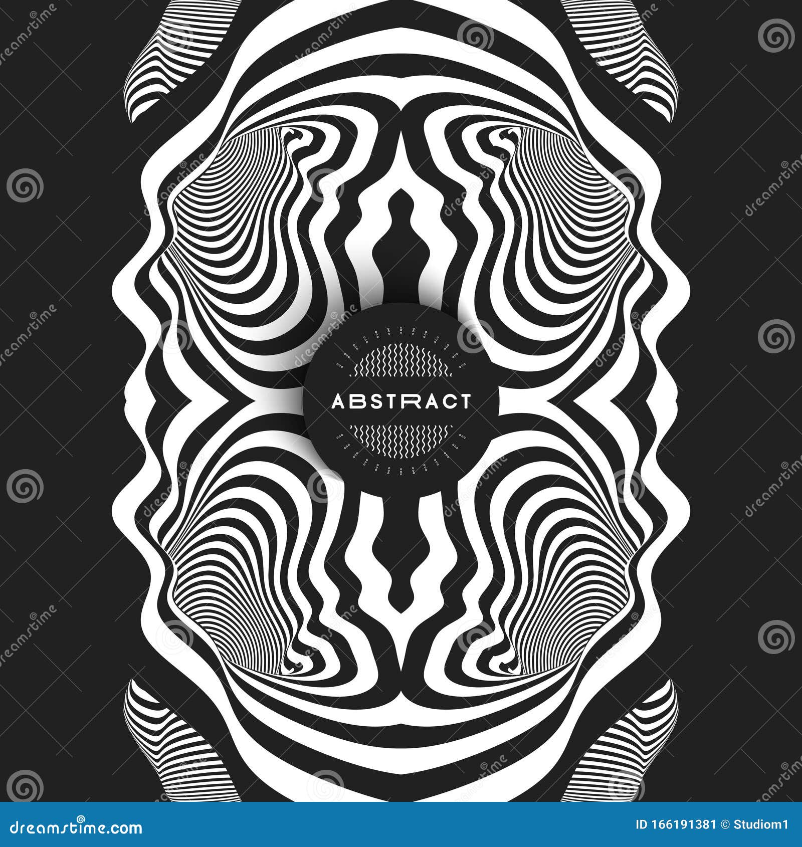 Pattern with Optical Illusion. Abstract Striped Background Stock Vector ...