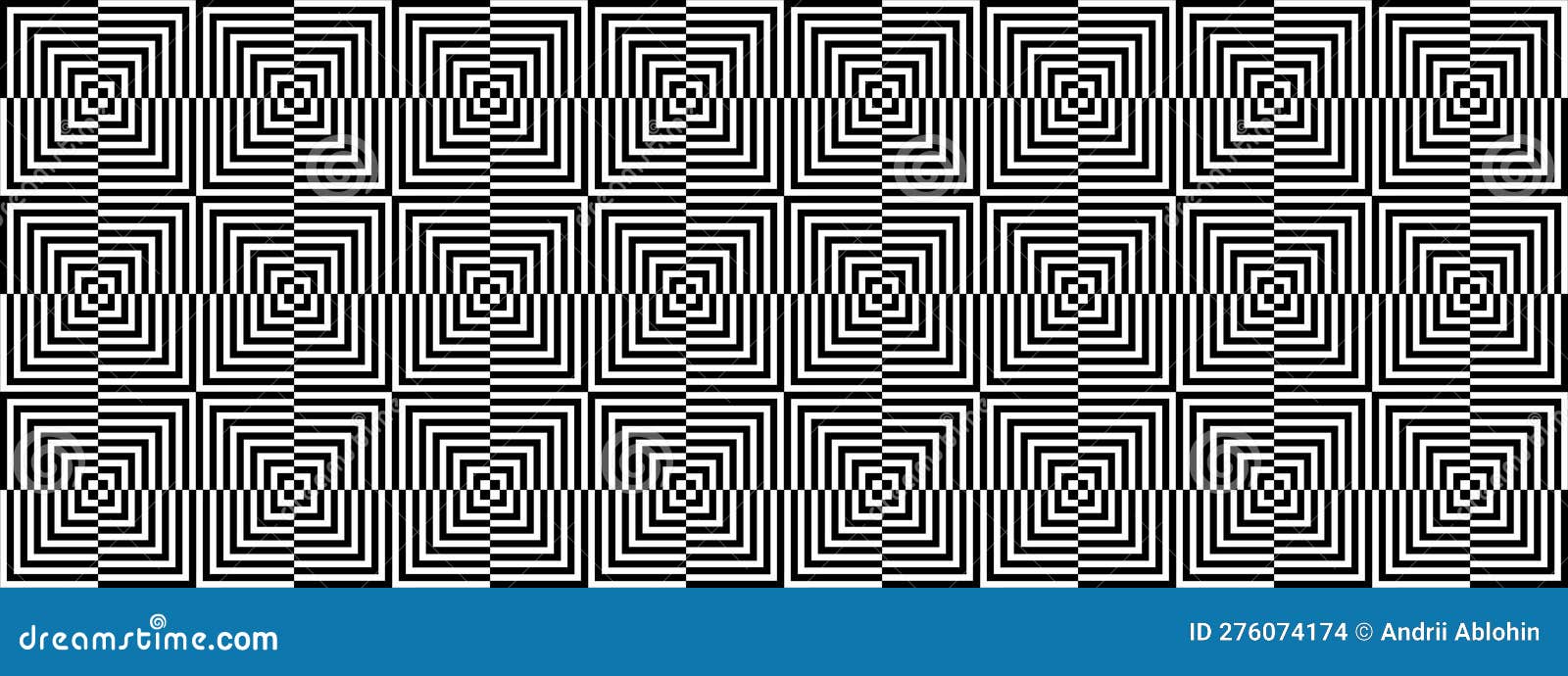 Pattern with Optical Illusion Design with Black and White Squares ...