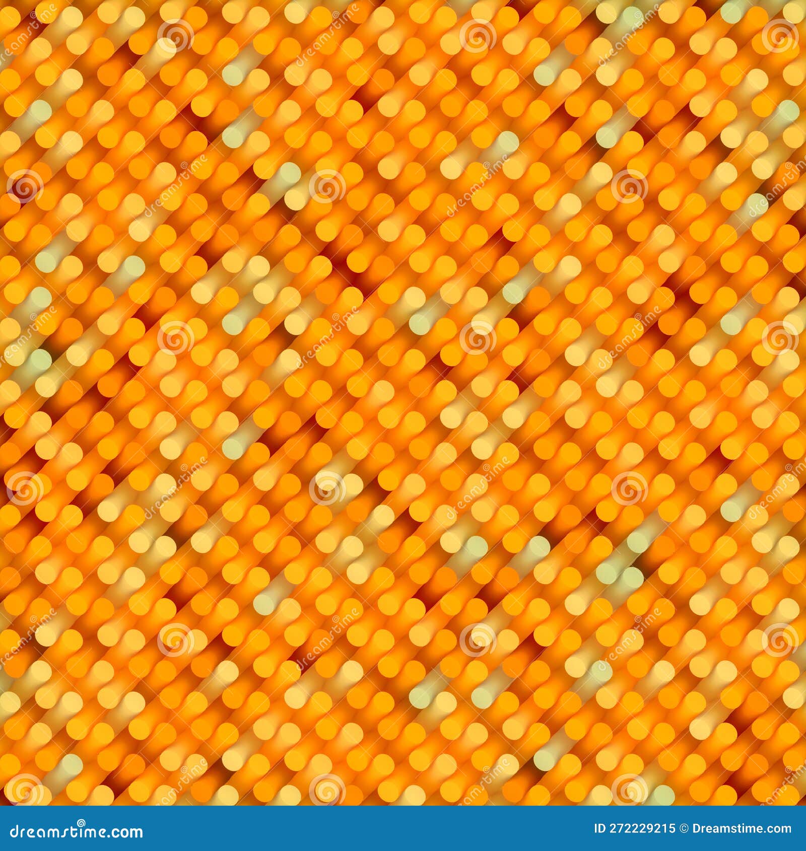 Pattern of Orange Colored Cylinders. Geometric Background. 3d Rendering ...