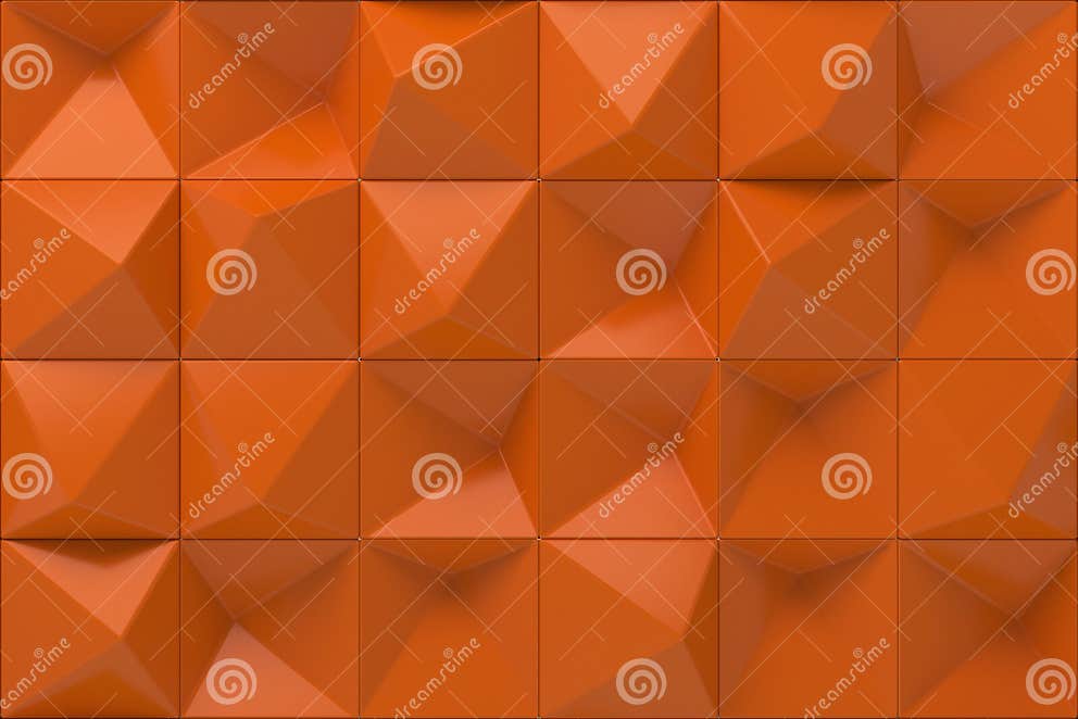 Pattern of Orange Pyramid Shapes Stock Illustration - Illustration of ...