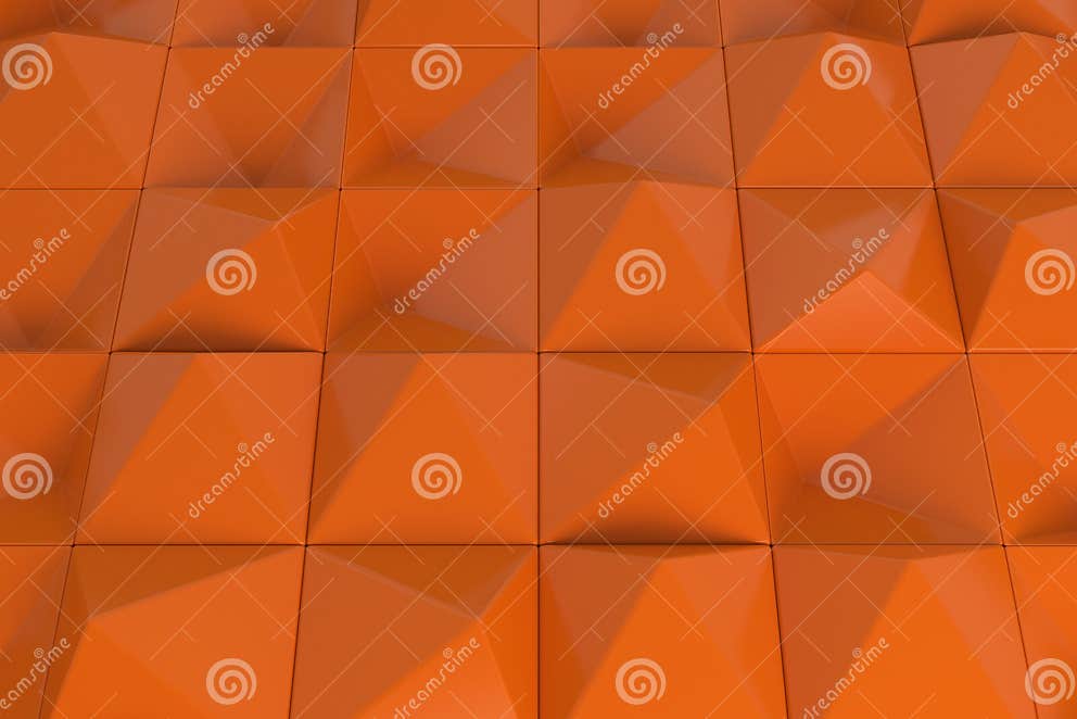 Pattern of Orange Pyramid Shapes Stock Illustration - Illustration of ...