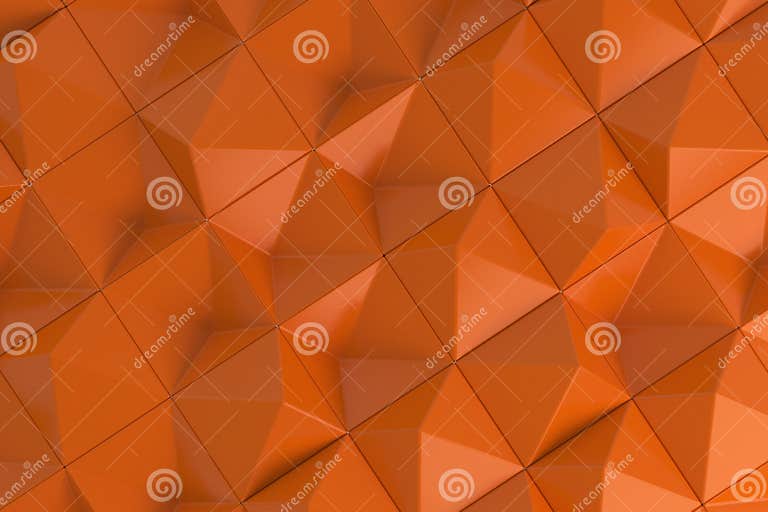 Pattern of Orange Pyramid Shapes Stock Illustration - Illustration of ...