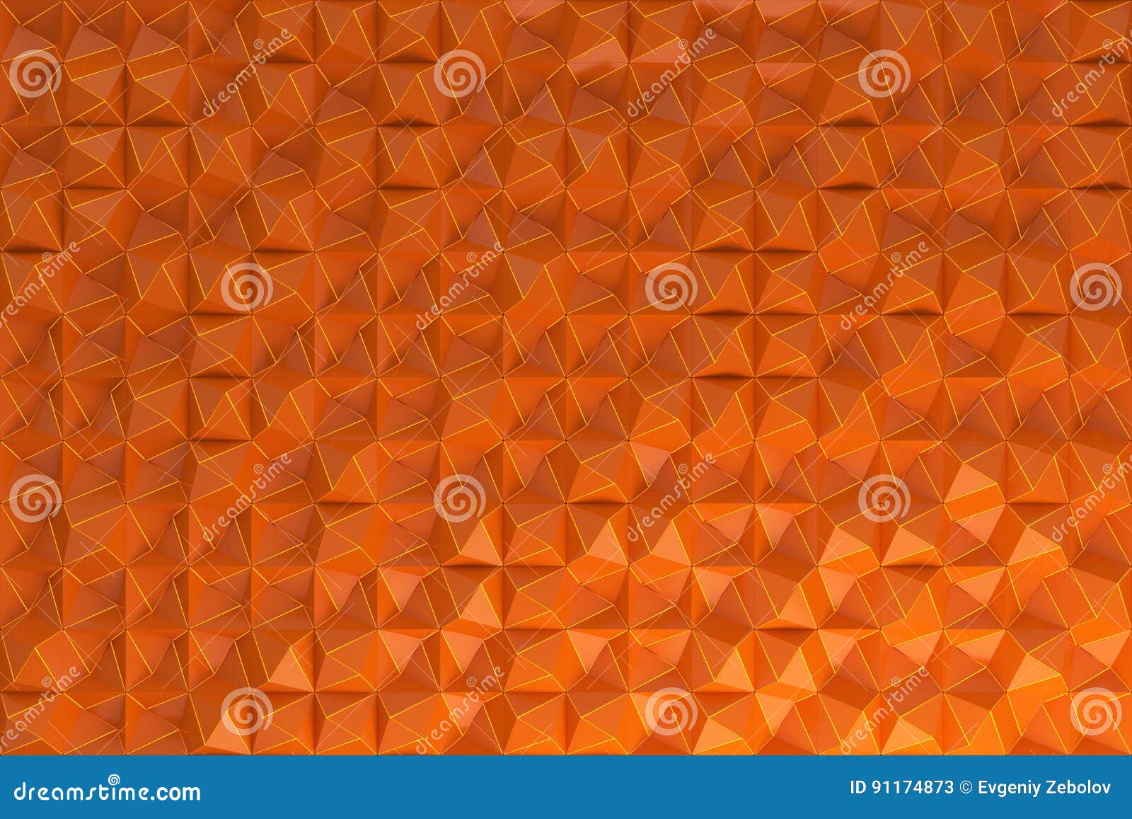 Pattern of Orange Pyramid Shapes Stock Illustration - Illustration of ...