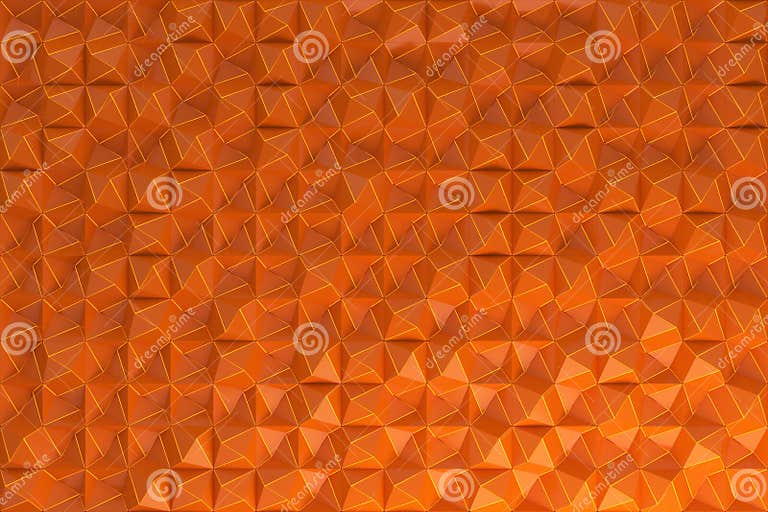 Pattern of Orange Pyramid Shapes Stock Illustration - Illustration of ...