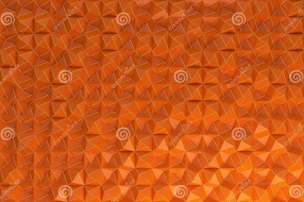 Pattern of Orange Pyramid Shapes Stock Illustration - Illustration of ...