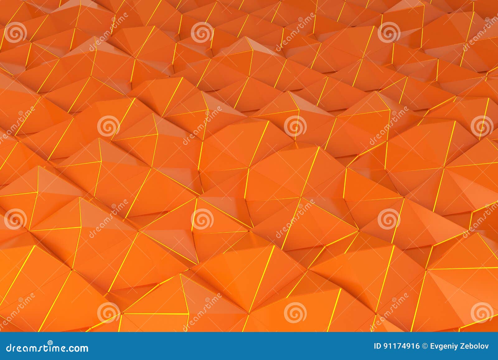Pattern of Orange Pyramid Shapes Stock Illustration - Illustration of ...