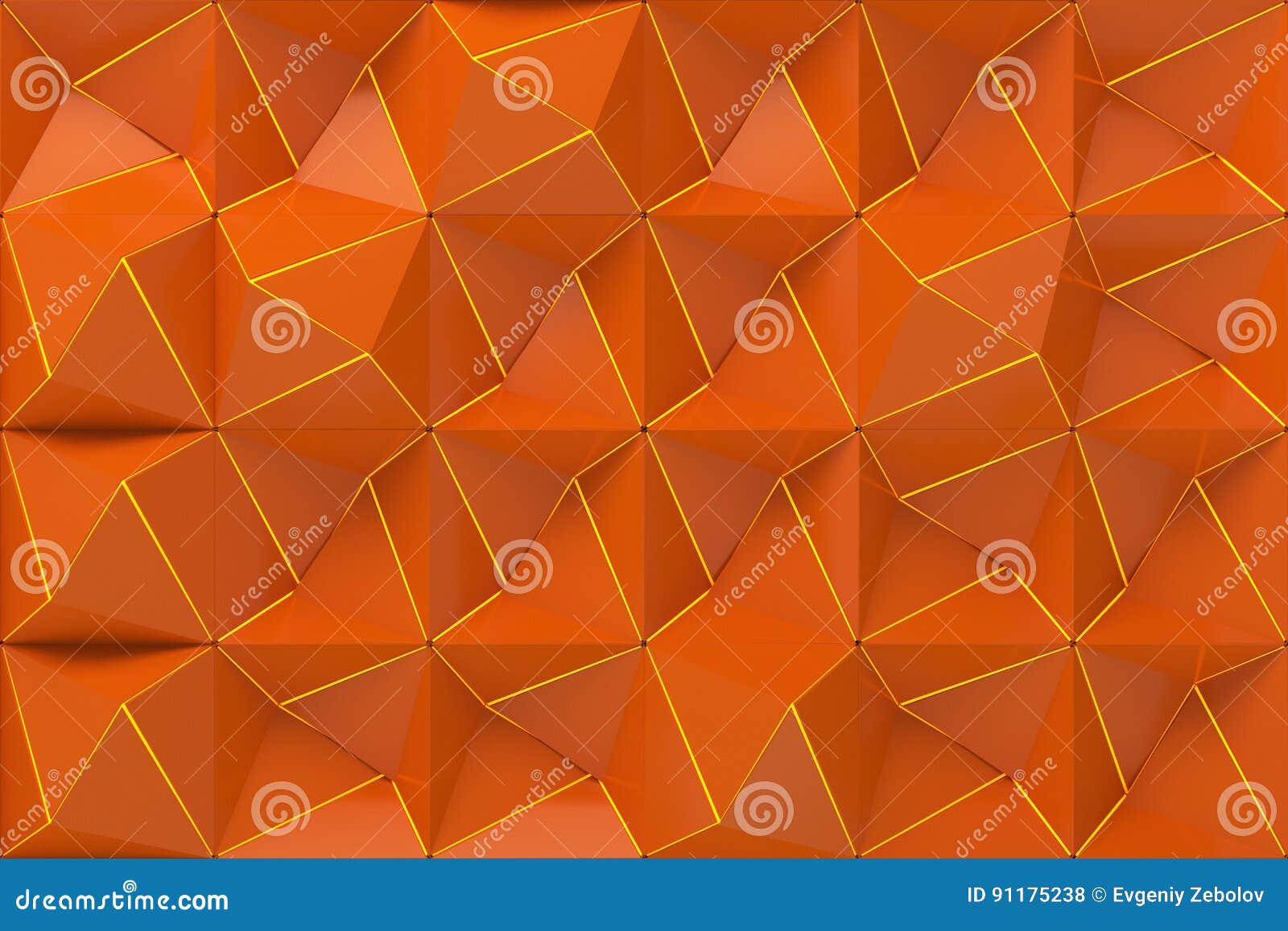 Pattern of Orange Pyramid Shapes Stock Illustration - Illustration of ...
