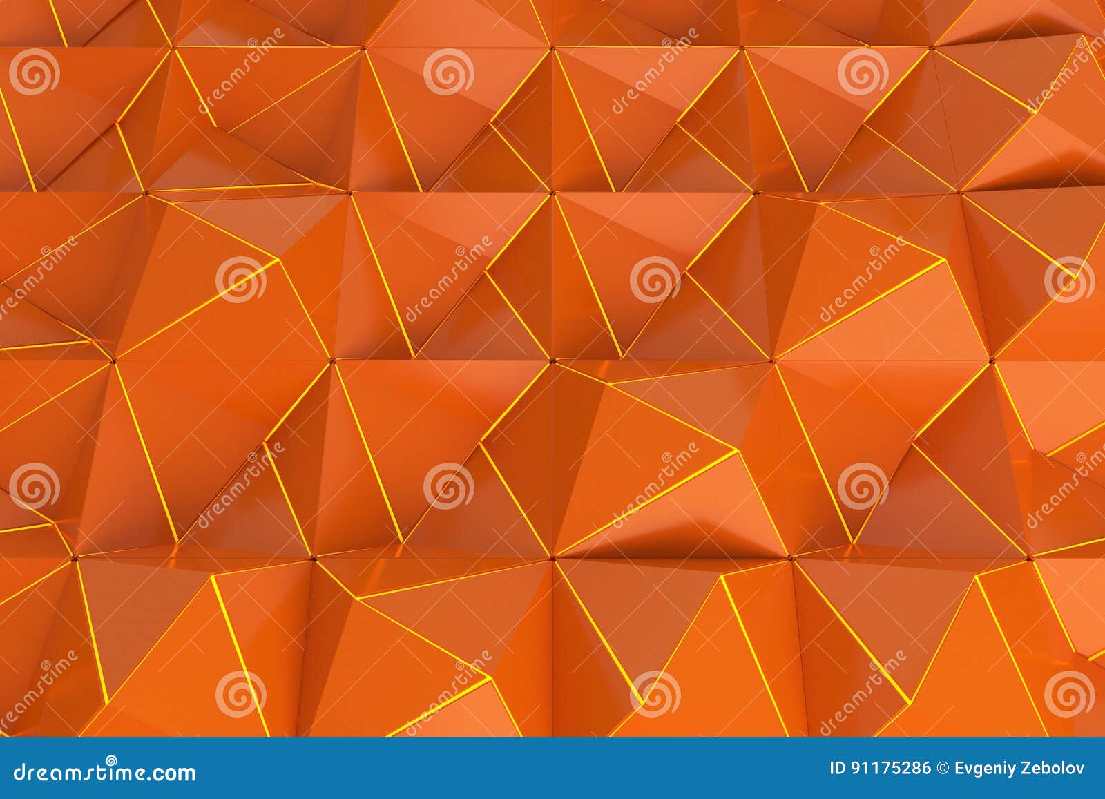 Pattern of Orange Pyramid Shapes Stock Illustration - Illustration of ...