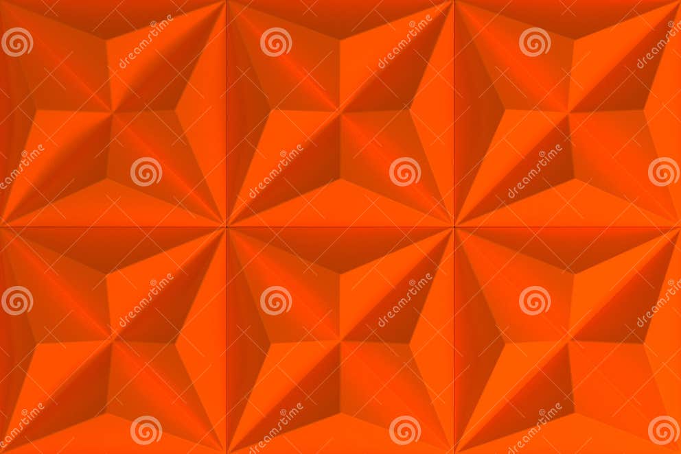 Pattern of Orange Pyramid Shapes Stock Illustration - Illustration of ...