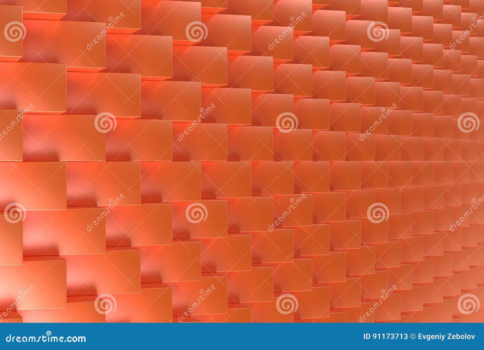 Pattern with Orange Rectangular Shapes Stock Illustration ...