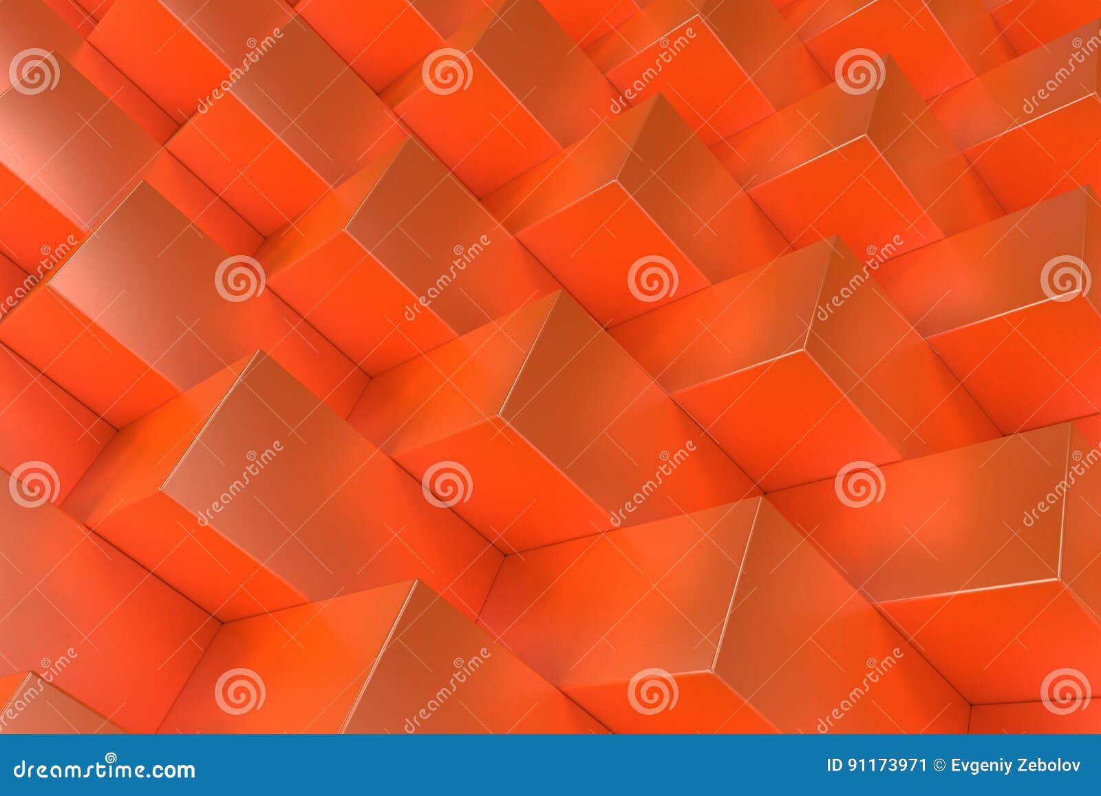 Pattern with Orange Rectangular Shapes Stock Illustration ...