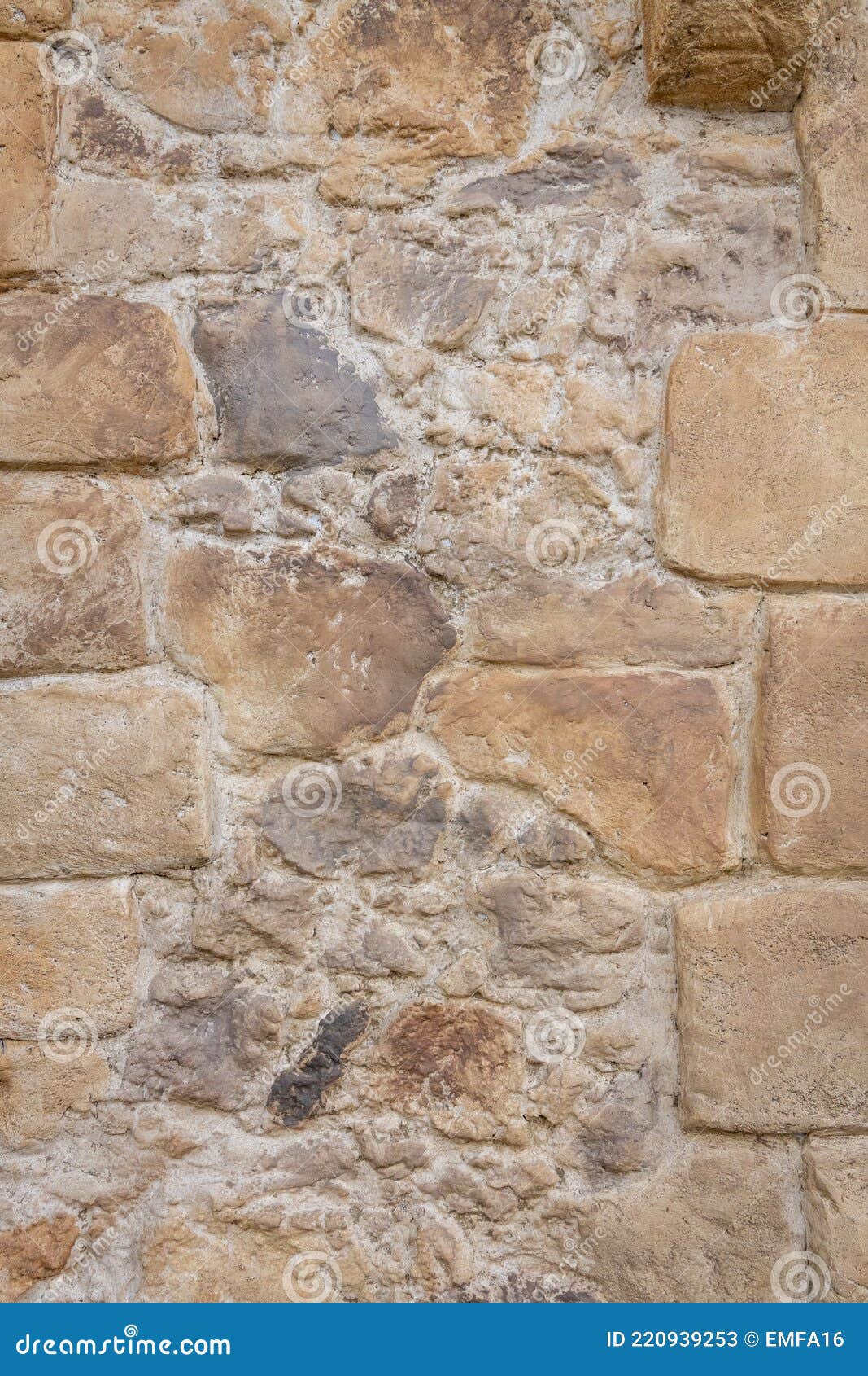 Pattern of Orange Stone in an Old Wall Stock Image - Image of building ...