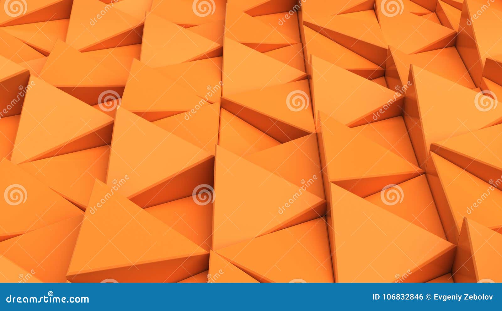 Pattern of Orange Triangle Prisms Stock Illustration - Illustration of ...