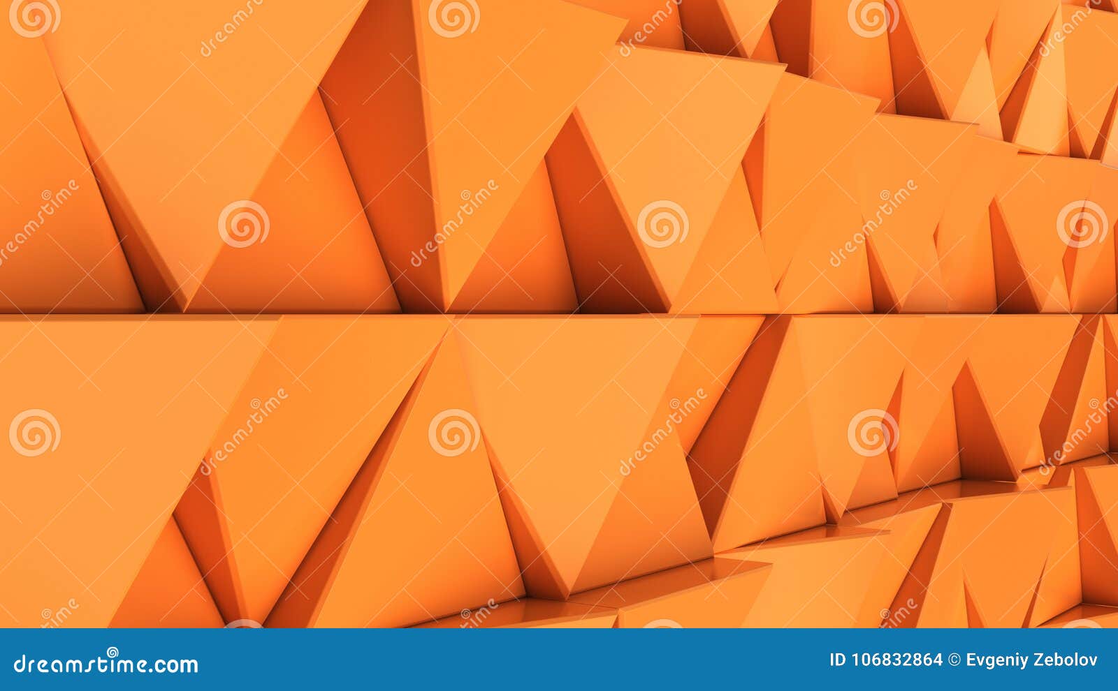 Pattern of Orange Triangle Prisms Stock Illustration - Illustration of ...