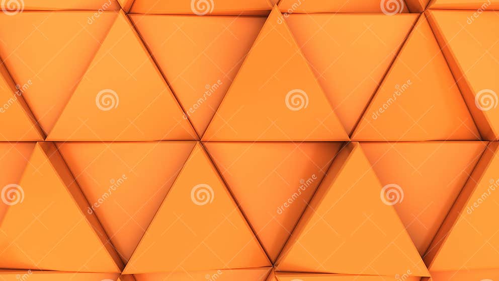 Pattern of Orange Triangle Prisms Stock Illustration - Illustration of ...