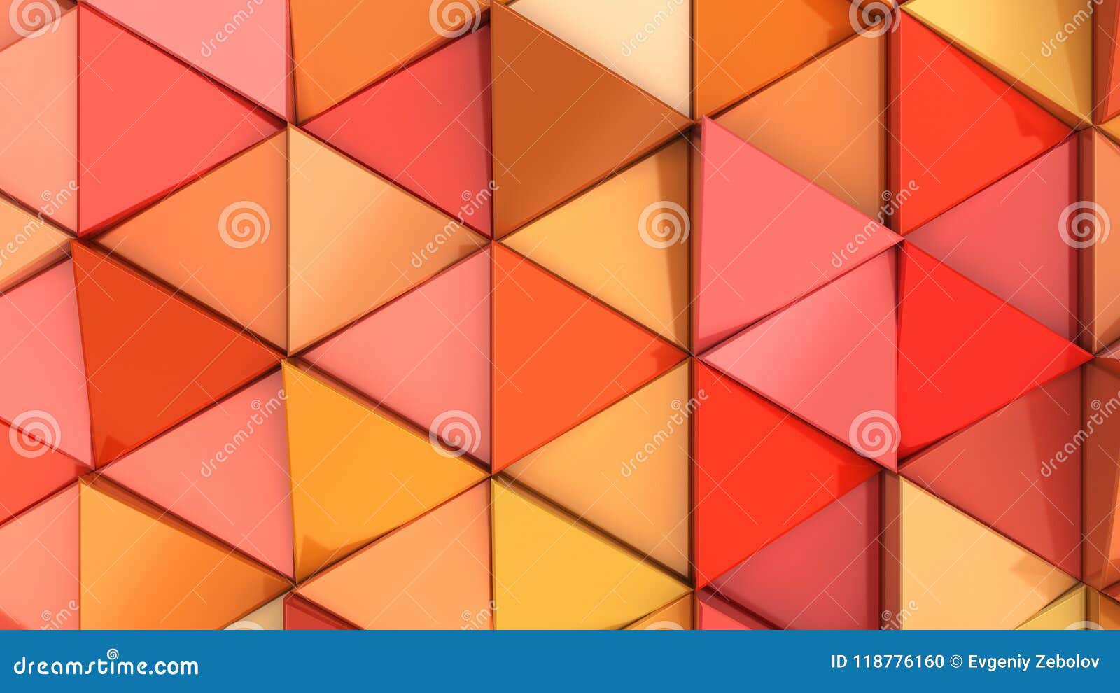 Pattern of Orange Triangle Prisms Stock Illustration - Illustration of ...