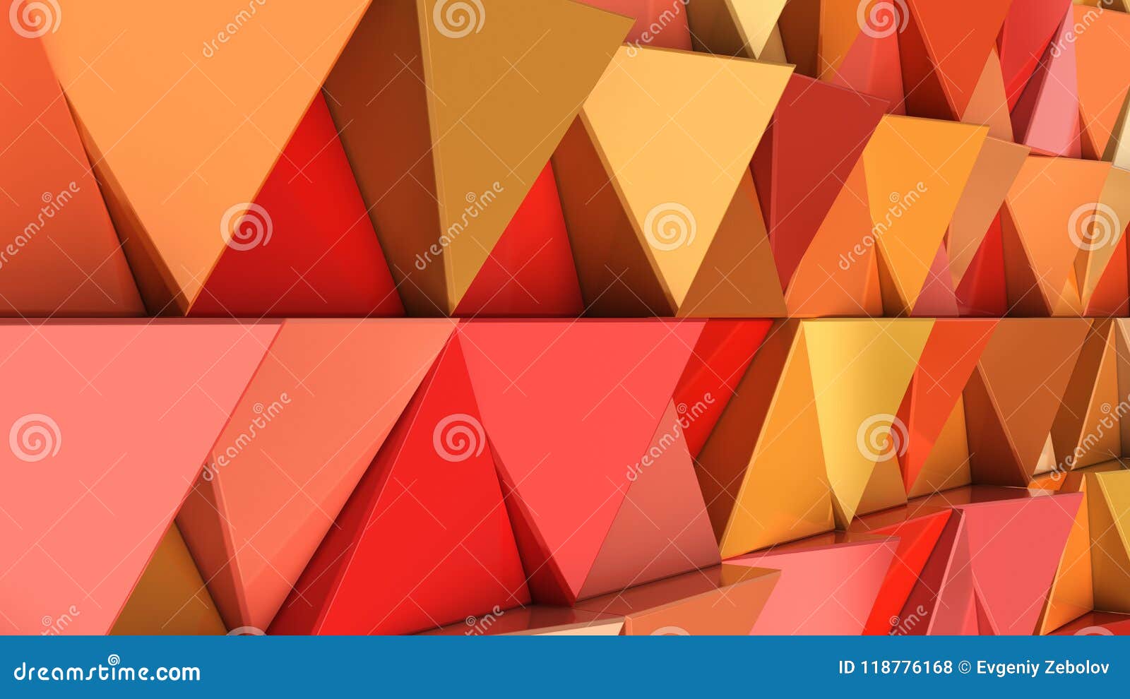 Pattern of Orange Triangle Prisms Stock Illustration - Illustration of ...