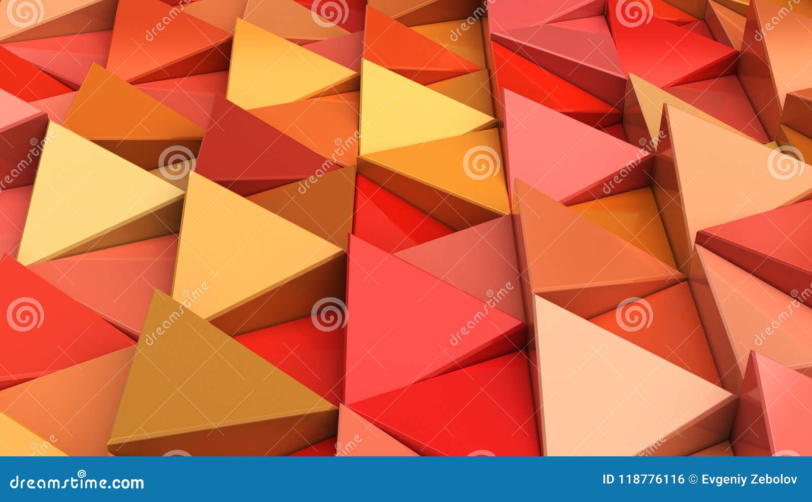 Pattern of Orange Triangle Prisms Stock Illustration - Illustration of ...