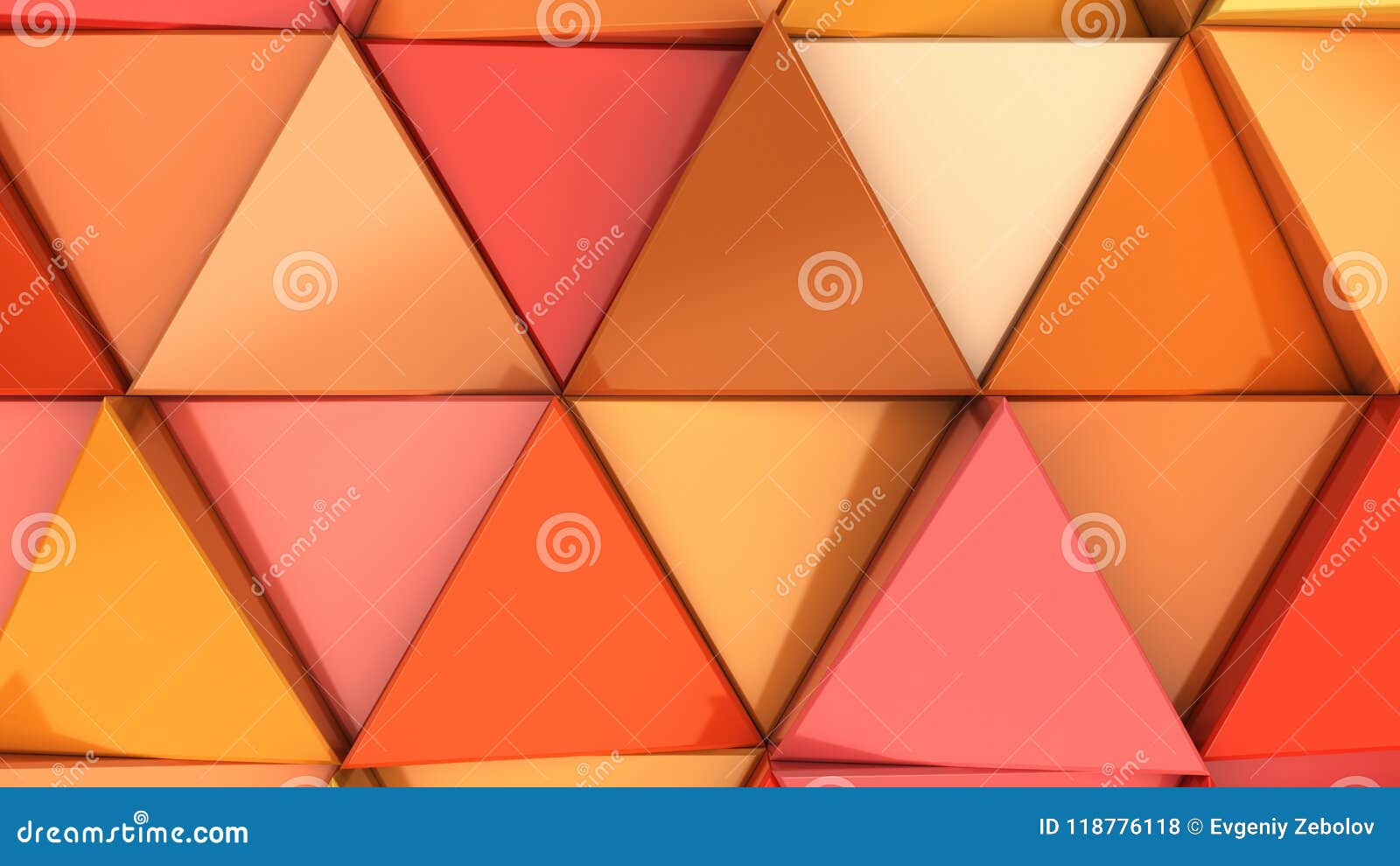 Pattern of Orange Triangle Prisms Stock Illustration - Illustration of ...