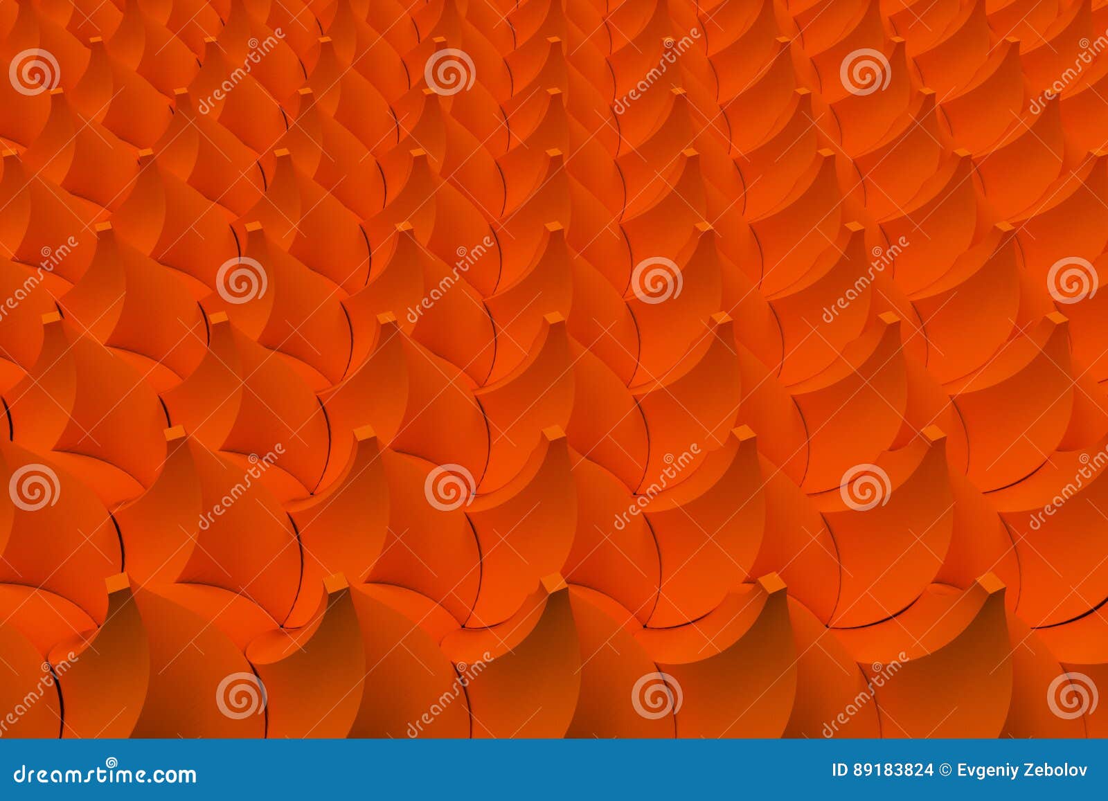 Pattern of Orange Twisted Pyramid Shapes Stock Illustration ...