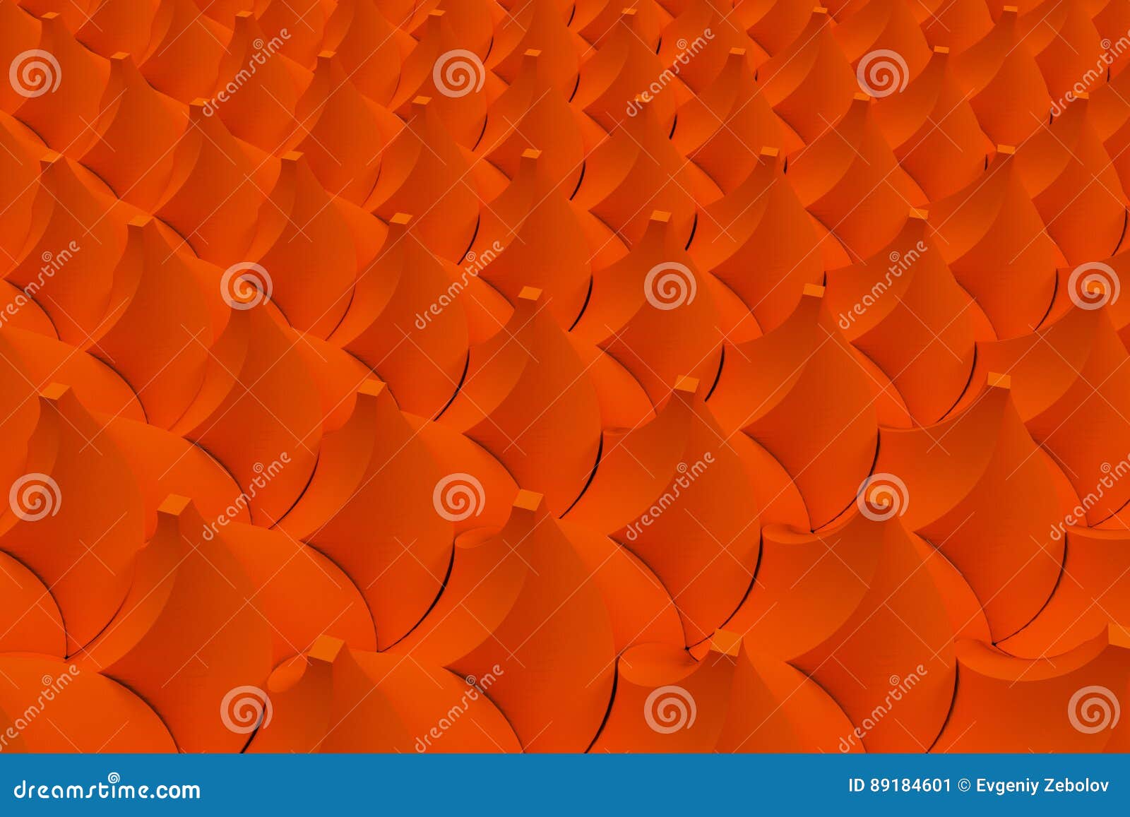 Pattern of Orange Twisted Pyramid Shapes Stock Illustration ...