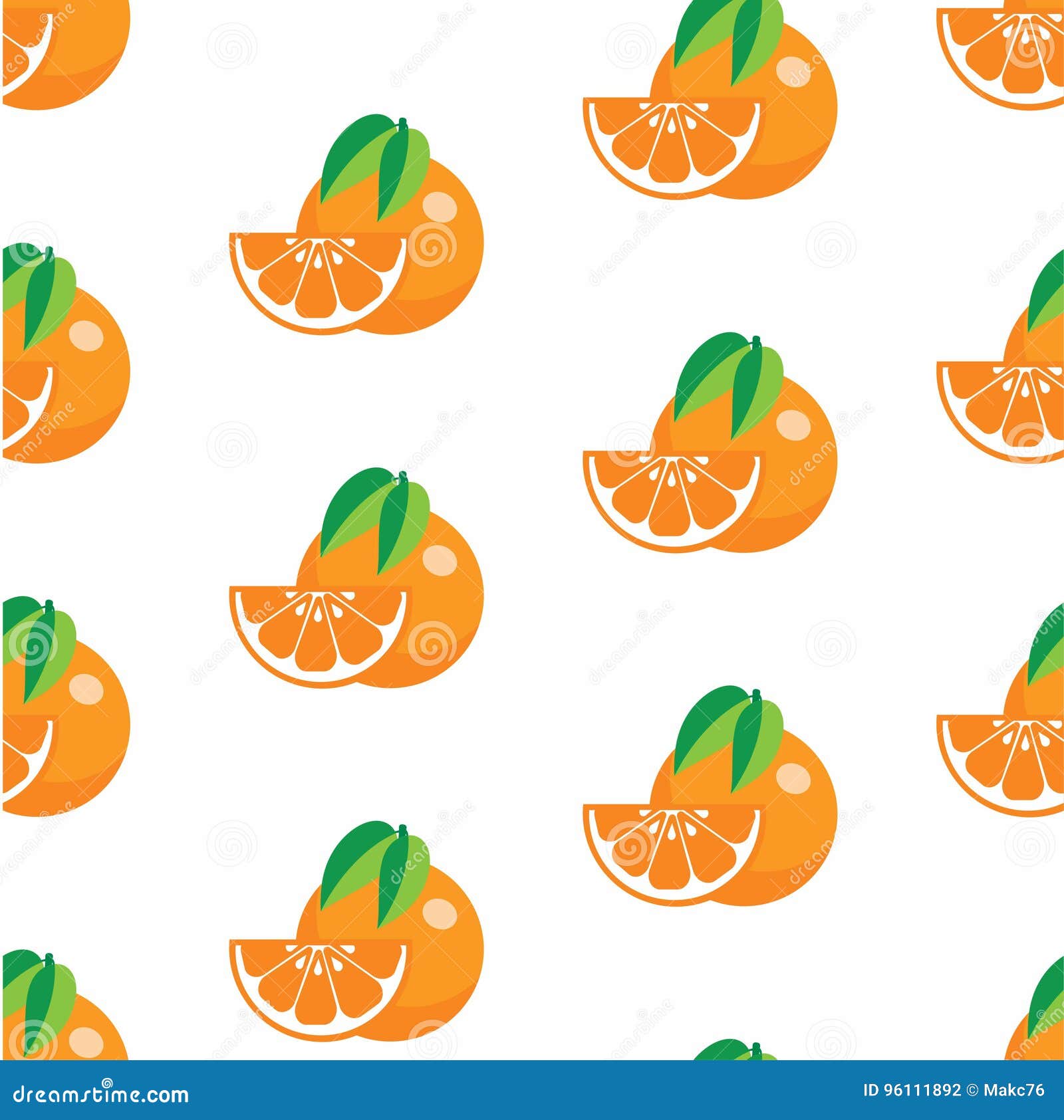 Pattern with oranges stock vector. Illustration of citrus - 96111892