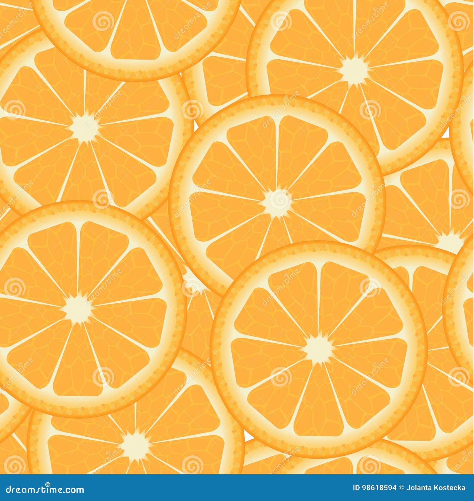 Pattern with oranges stock vector. Illustration of pattern - 98618594