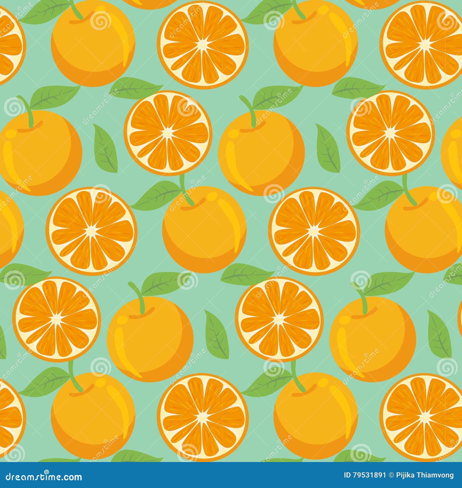 Pattern with oranges. stock vector. Illustration of oranges - 79531891