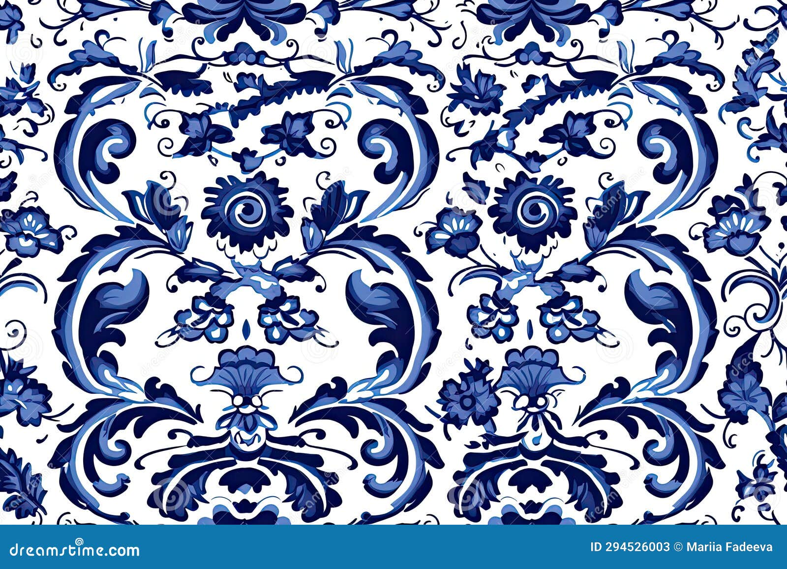 A Pattern with Oriental and Gothic Motifs, Drawn in the Style of Ink ...