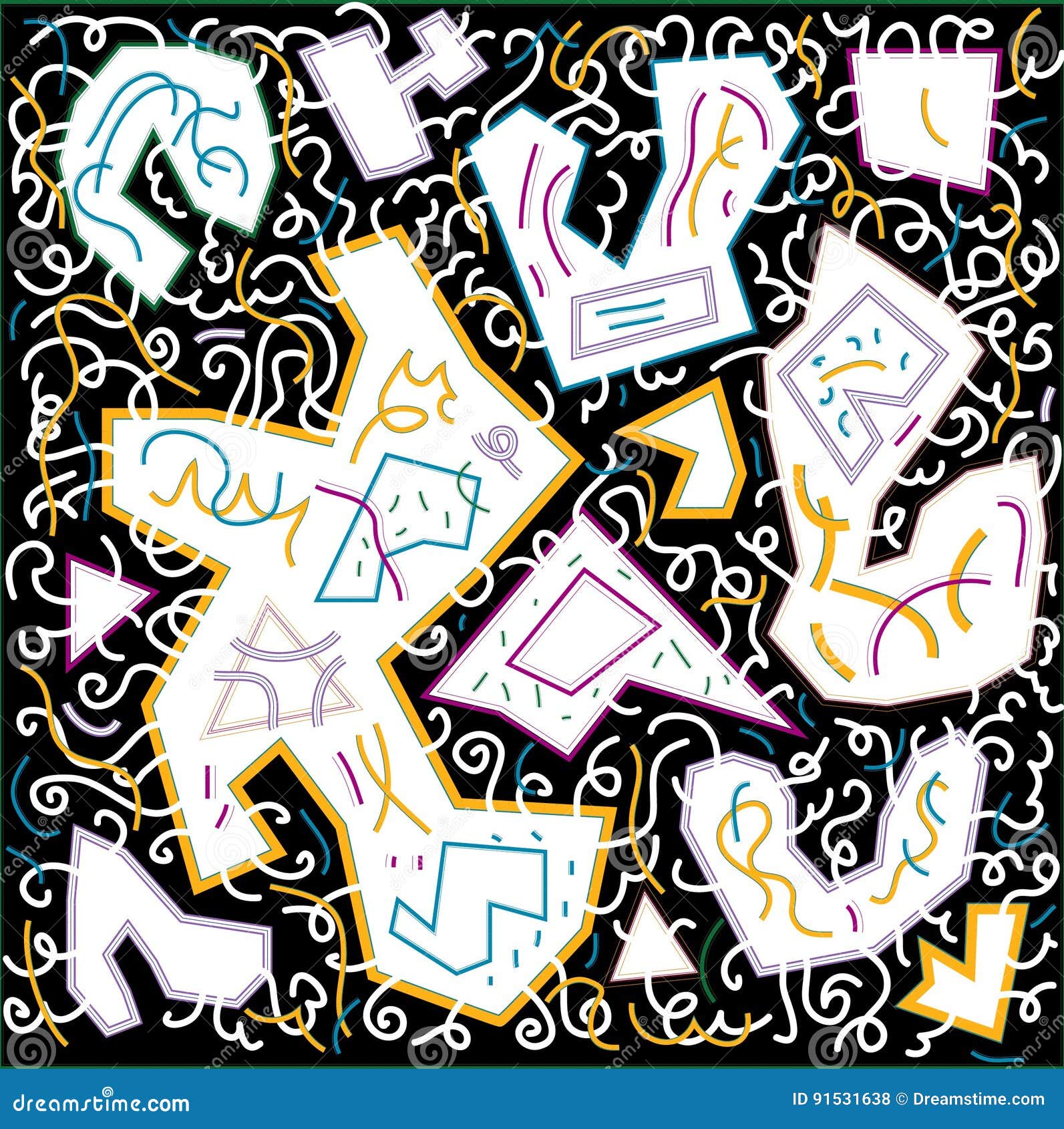 Pattern Ornament Composition Stock Illustration - Illustration of ...