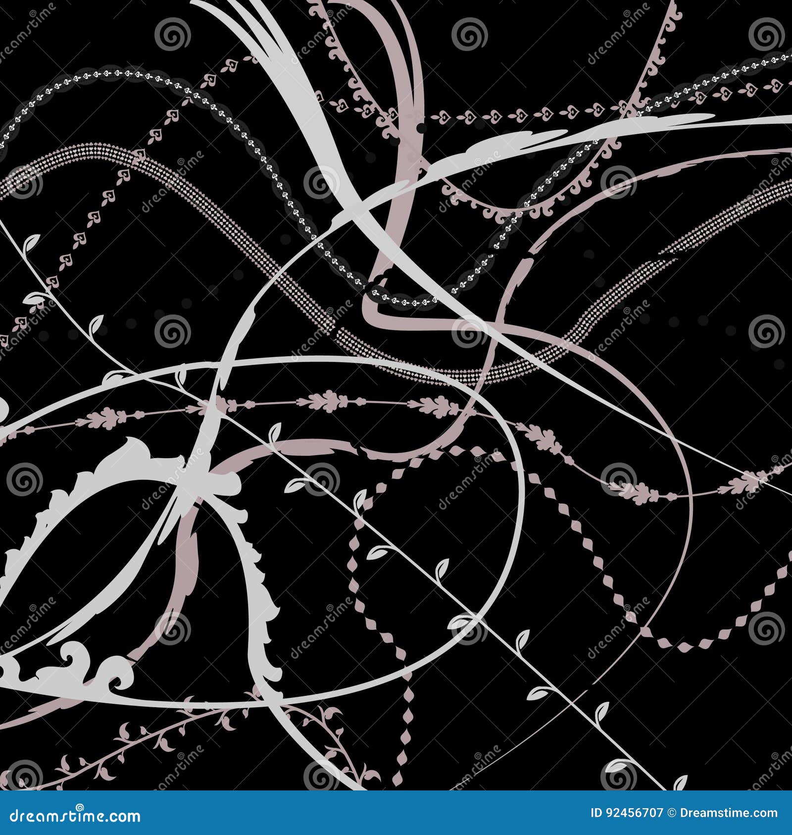 Pattern Ornament Composition Stock Illustration - Illustration of ...