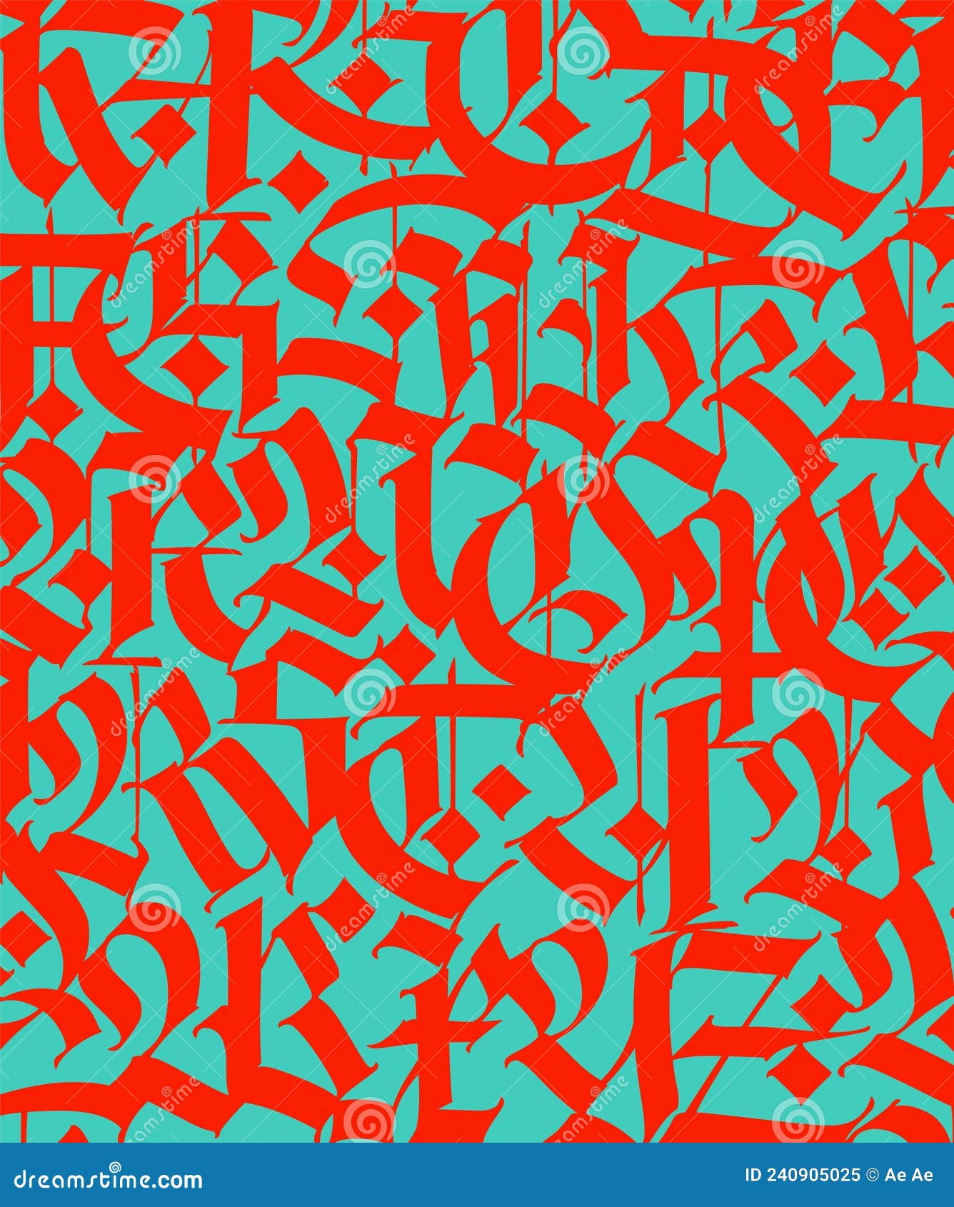 Pattern, Ornament in the Gothic Style. Vector. Medieval Alphabet ...