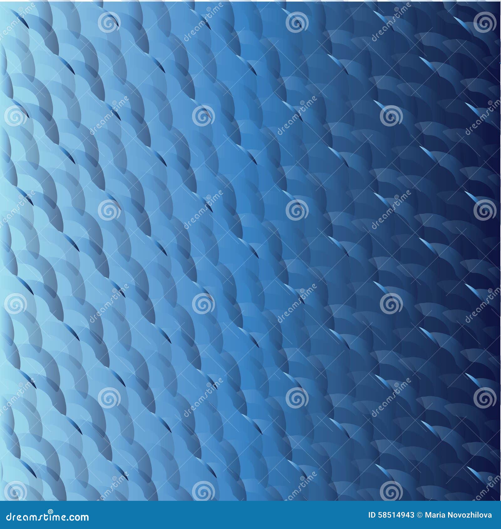 Pattern of Ornament Semicircle on Blue Background Stock Vector ...