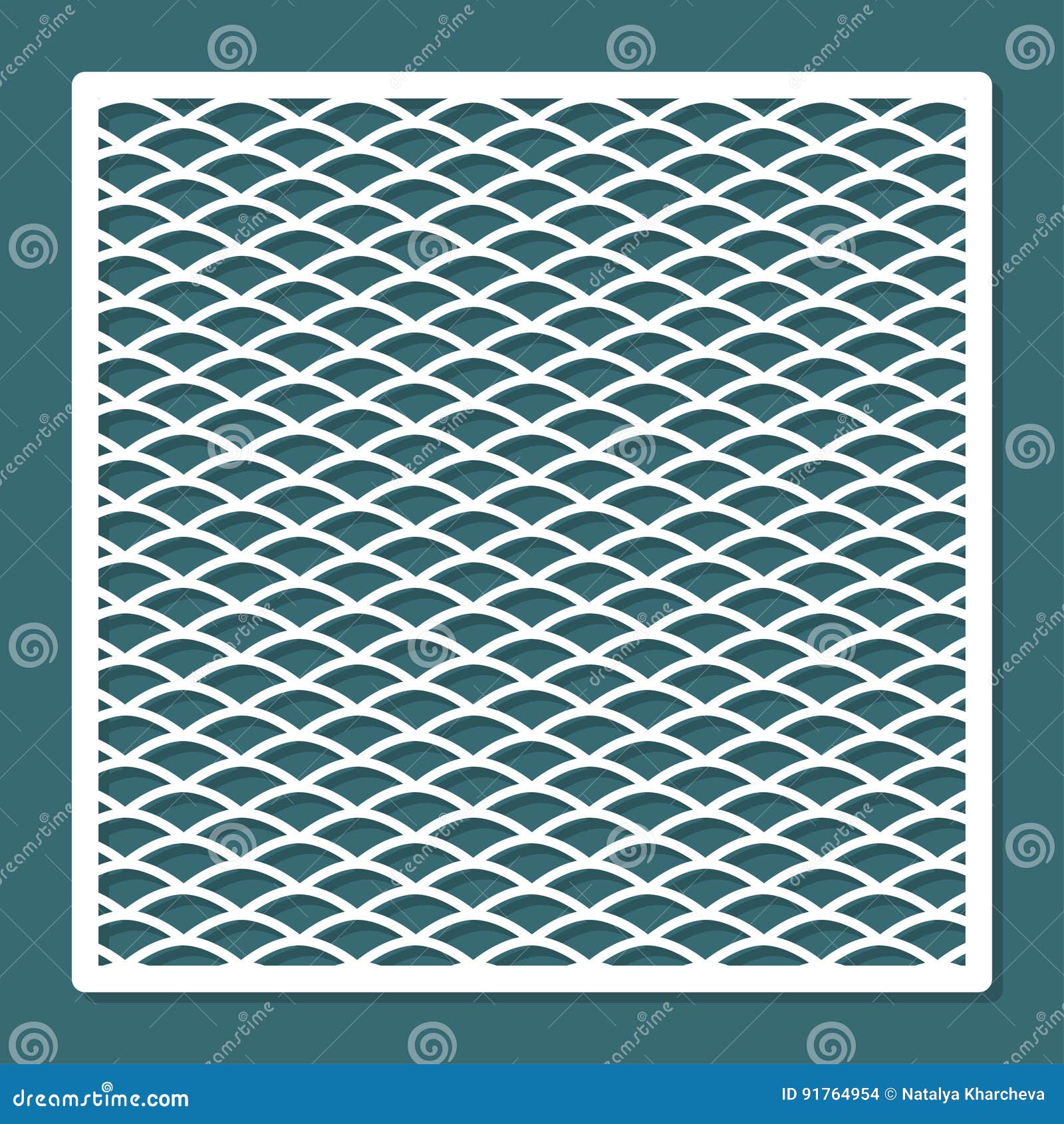 Pattern Ornament Wave Laser Cutting. Geometric Pattern. Interior ...